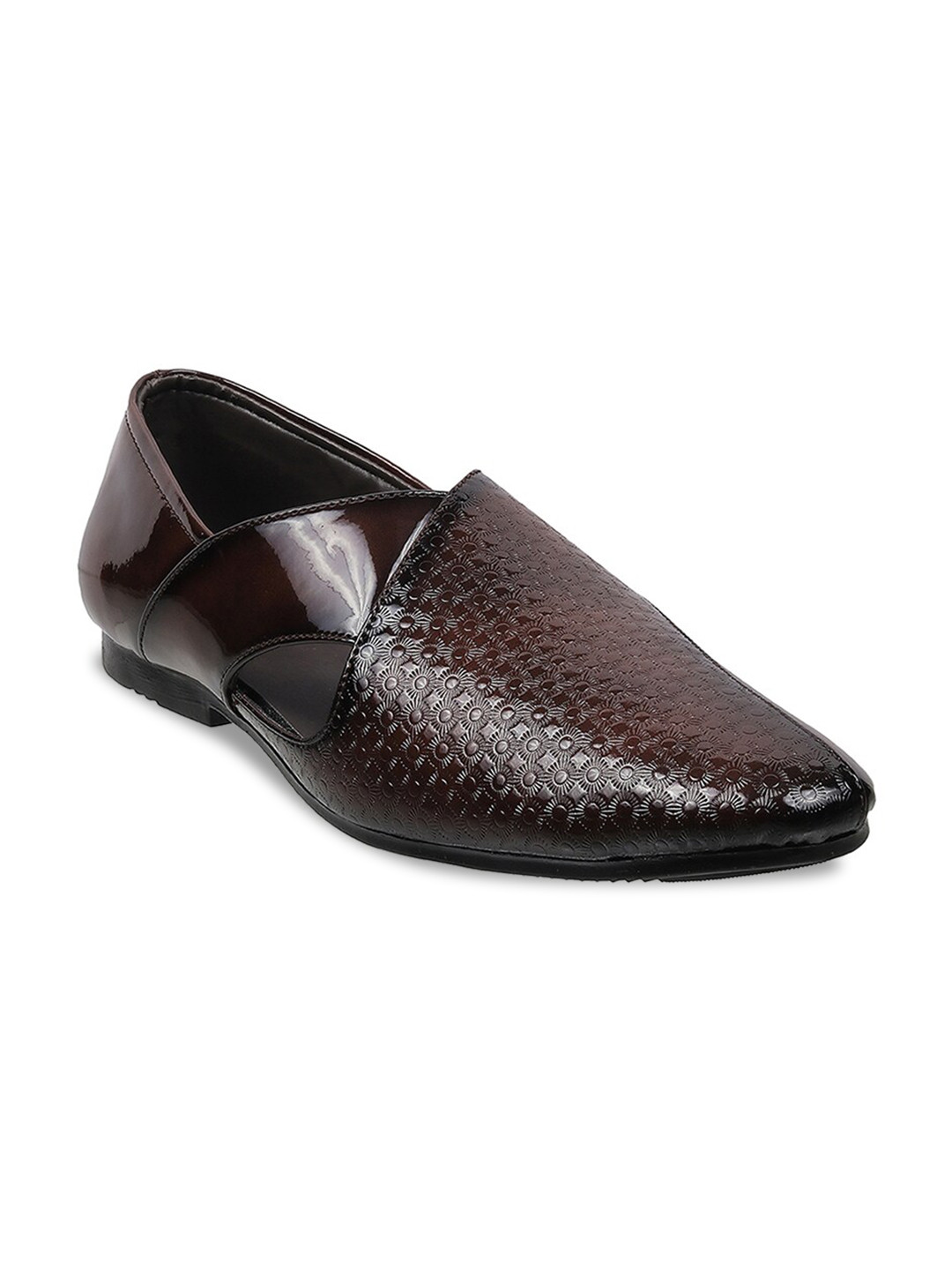 Buy WALKWAY By Metro Men Black Textured Slip On Sneakers - Casual Shoes ...