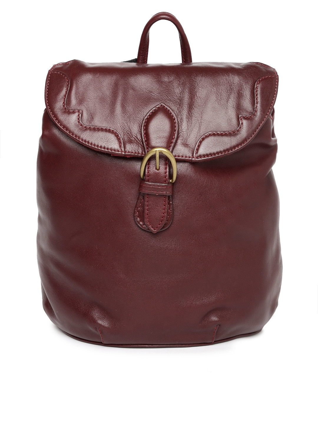 Buy Hidesign Women Burgundy Leather Backpack - Backpacks for Women ...