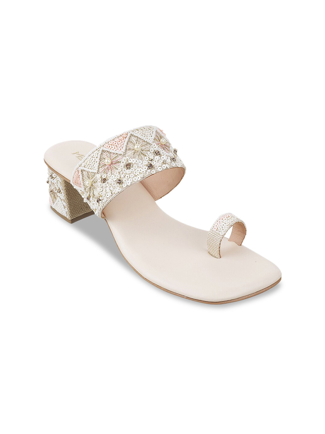 Buy Metro Women Beige Block Heels - Heels for Women 18707042 | Myntra