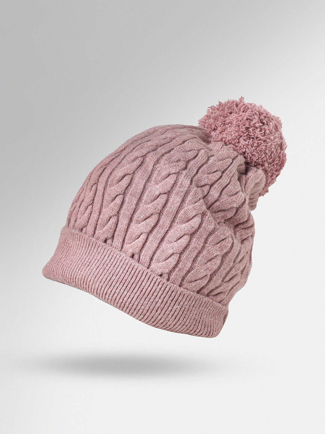 Buy Cherry Crumble Girls Pink Bobble Cap - Caps for Girls 18708408 | Myntra