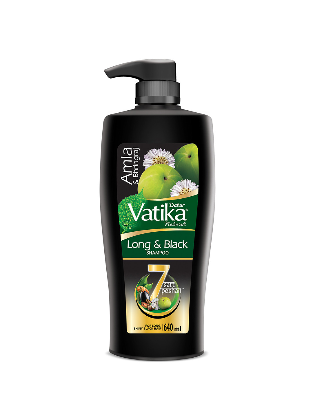 Buy Dabur Vatika Amla Long & Black Shampoo For Shiny Long & Black Hair ...