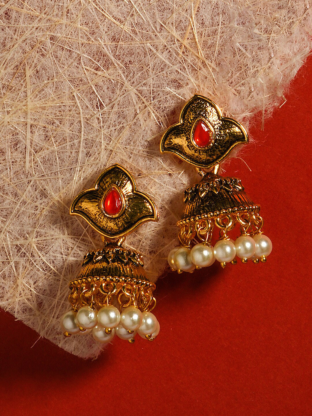 Buy Fida Gold Toned Floral Drop Earrings - Earrings for Women 18723750 ...