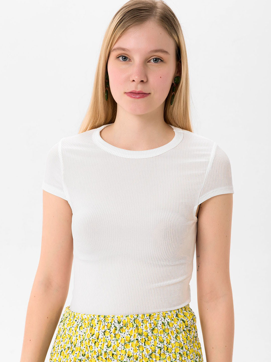 Buy Busem Women White Solid Ribbed T Shirt - Tshirts for Women 18725008 ...