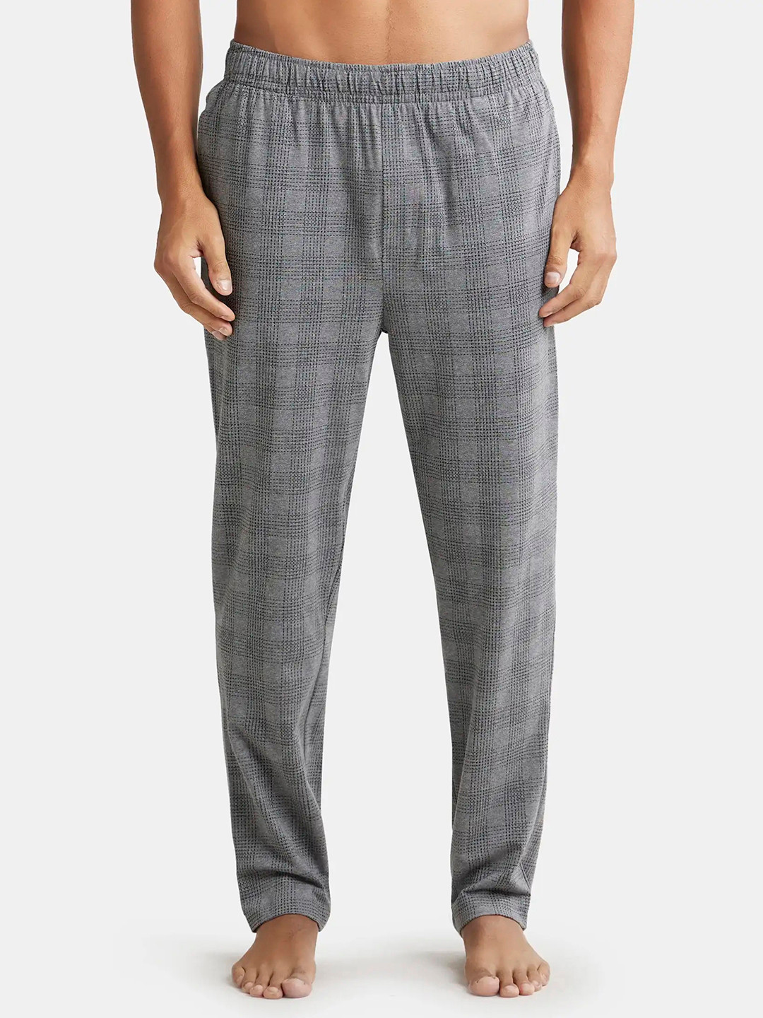 Buy Jockey Men Grey Checked Relaxed Fit Pyjamas - Pyjamas for Men ...