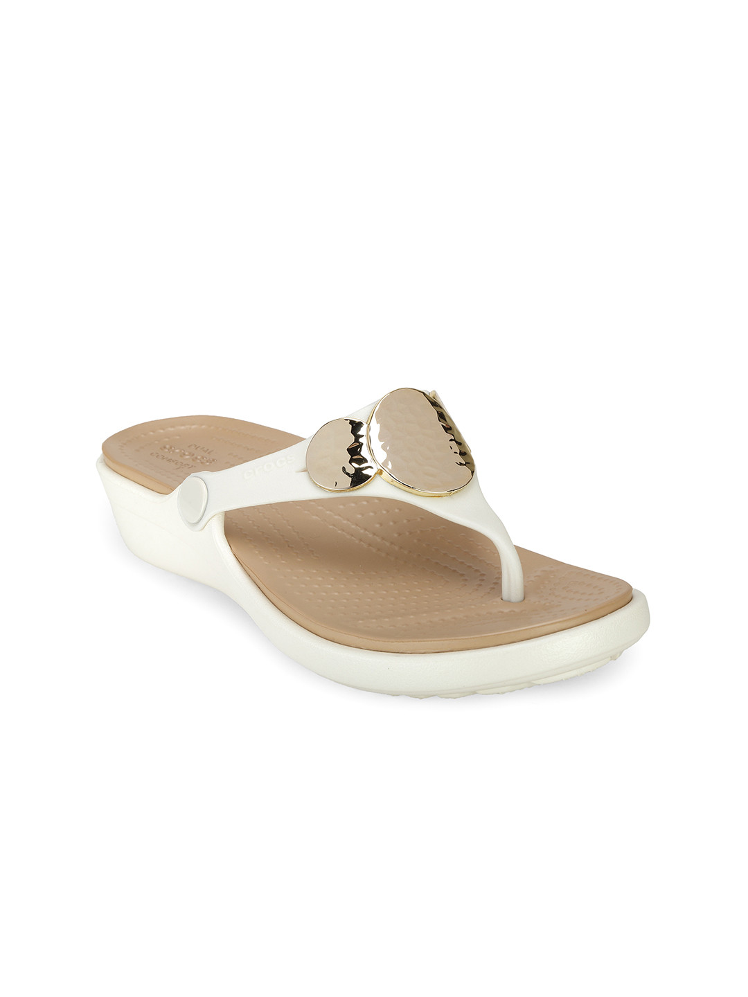 Buy Crocs Sanrah Women White T Strap Flats - Flats for Women 1872607 ...