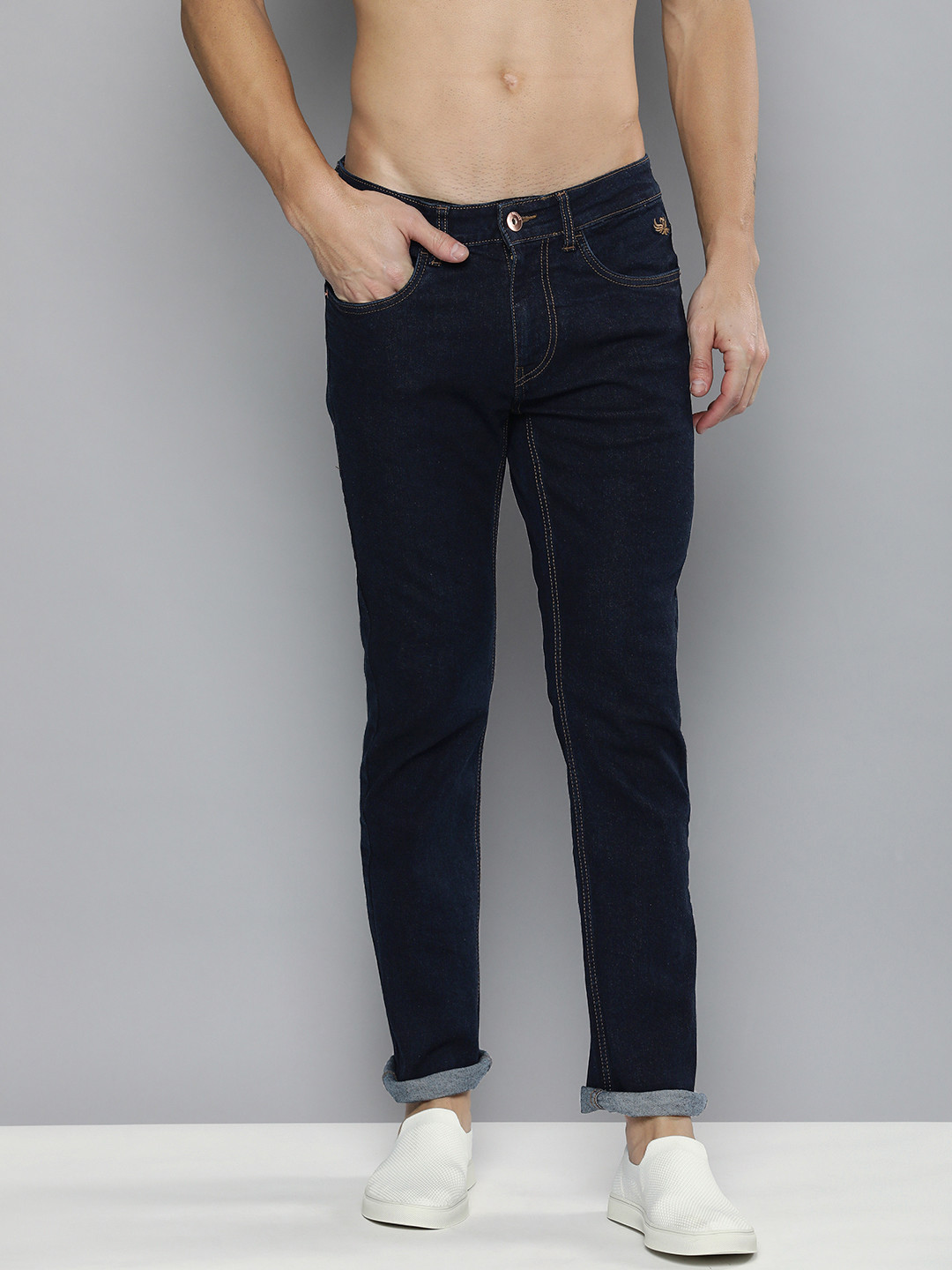 Buy Flying Machine Men Blue Micheal Slim Tapered Fit Stretchable Jeans ...