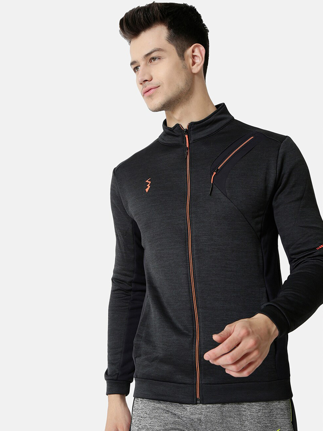 Buy Campus Sutra Men Black Lightweight Training Or Gym Sporty Jacket ...