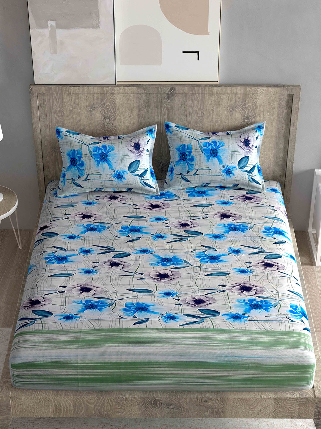 Buy Spangle Unisex Blue Bedsheets - Bedsheets for Unisex 18736196 | Myntra
