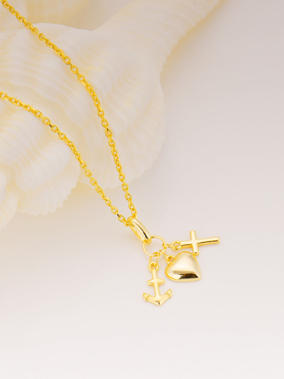 Buy GIVA 925 Sterling Silver 18K Gold Plated Full Of Charms Pendant ...