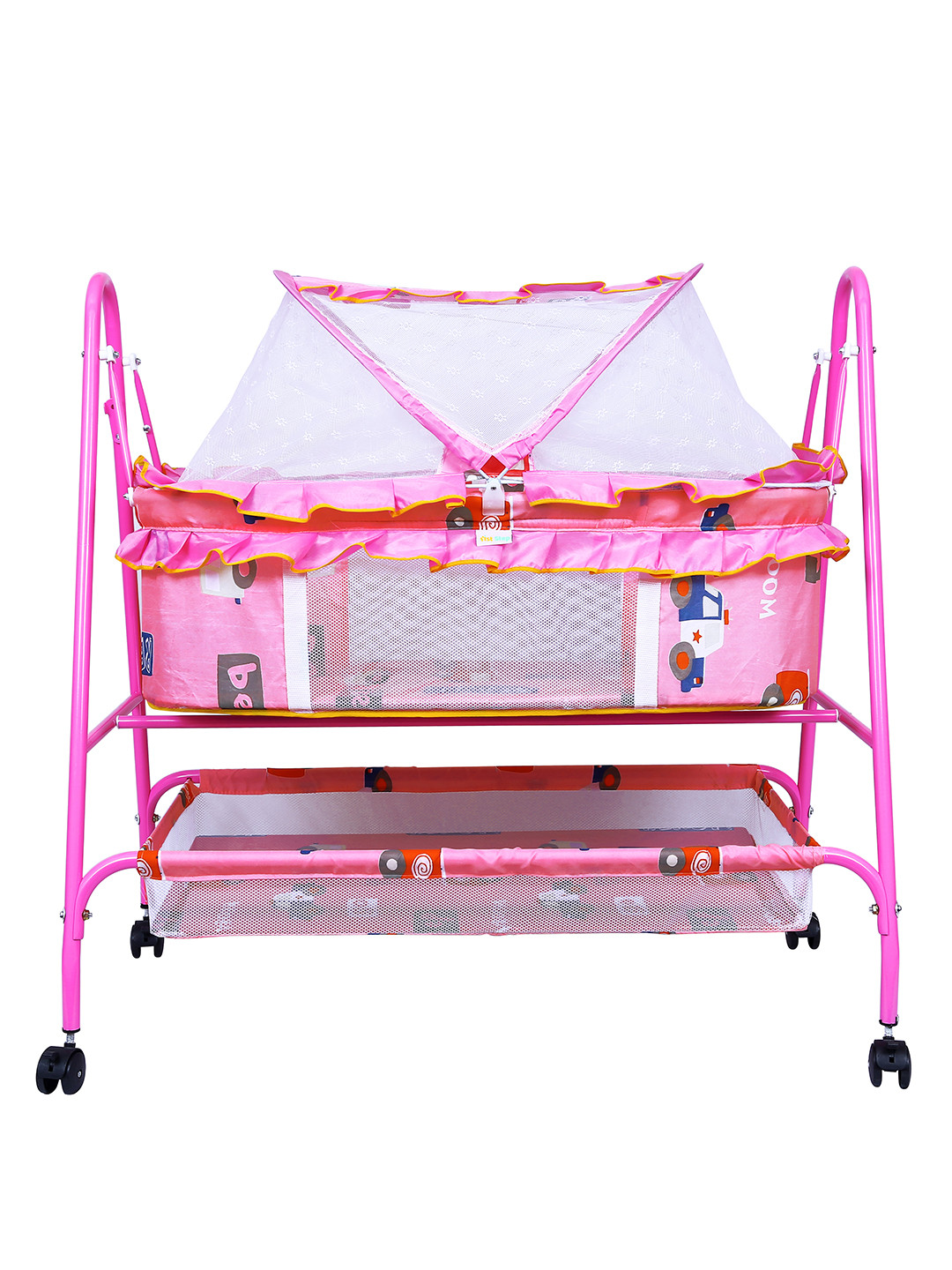 Buy 1st Step Kids Pink Printed Cradles - Cradles for Unisex Kids ...
