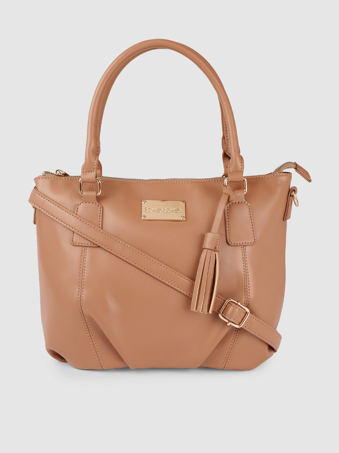 Buy Bebe Brown Structured Handheld Bag - Handbags for Women 18755100 ...