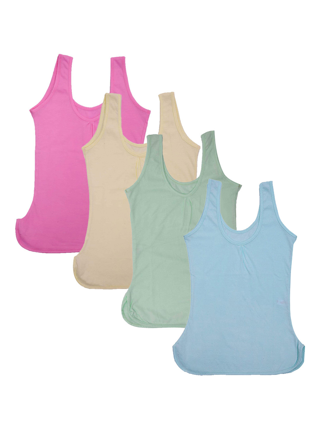 Buy SMARTERKIDS Girls Set Of 4 Multicoloured Tank Top - Tops for Girls ...