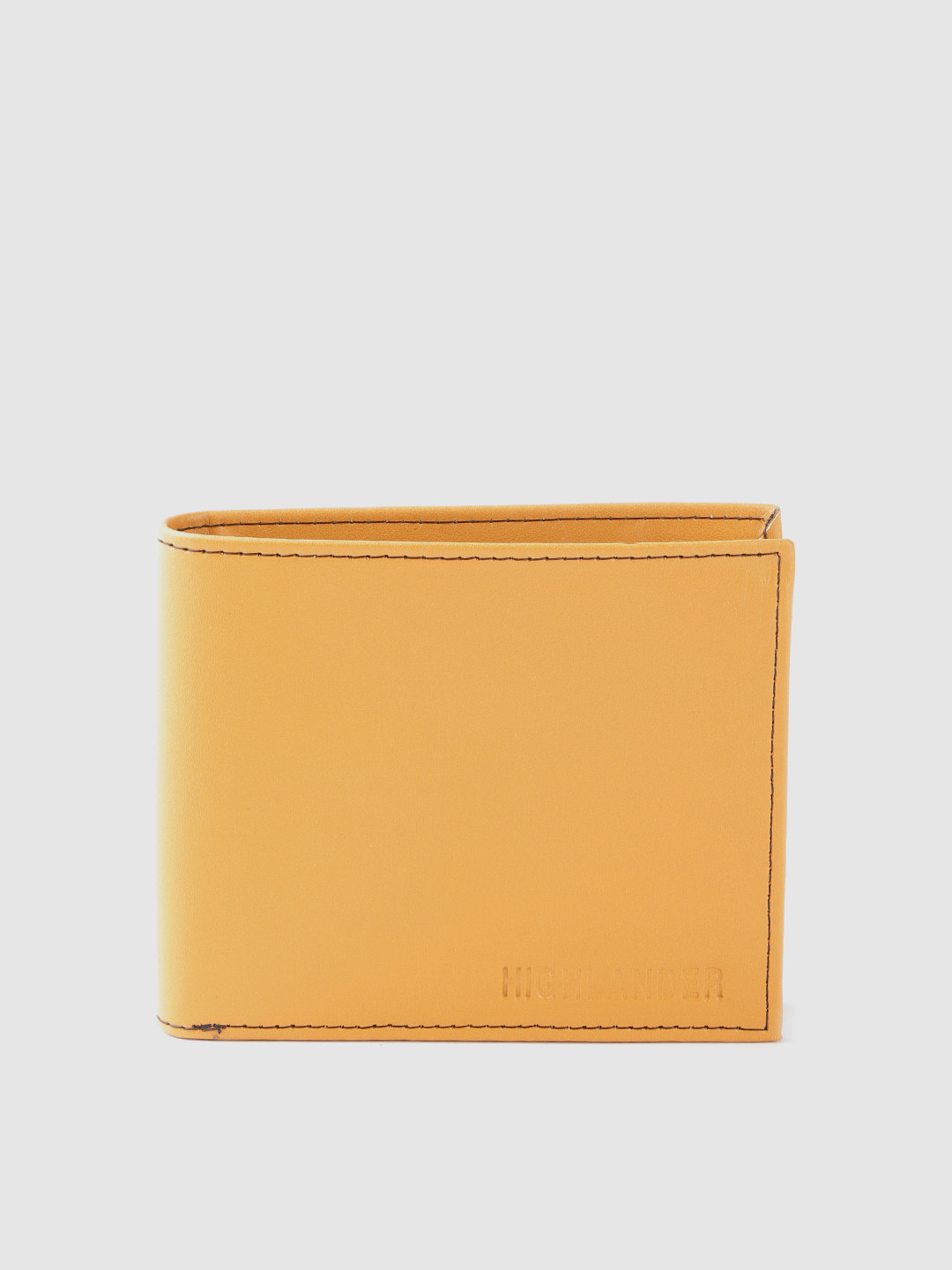 Buy HIGHLANDER Men Mustard Yellow Solid Two Fold Wallet - Wallets for ...