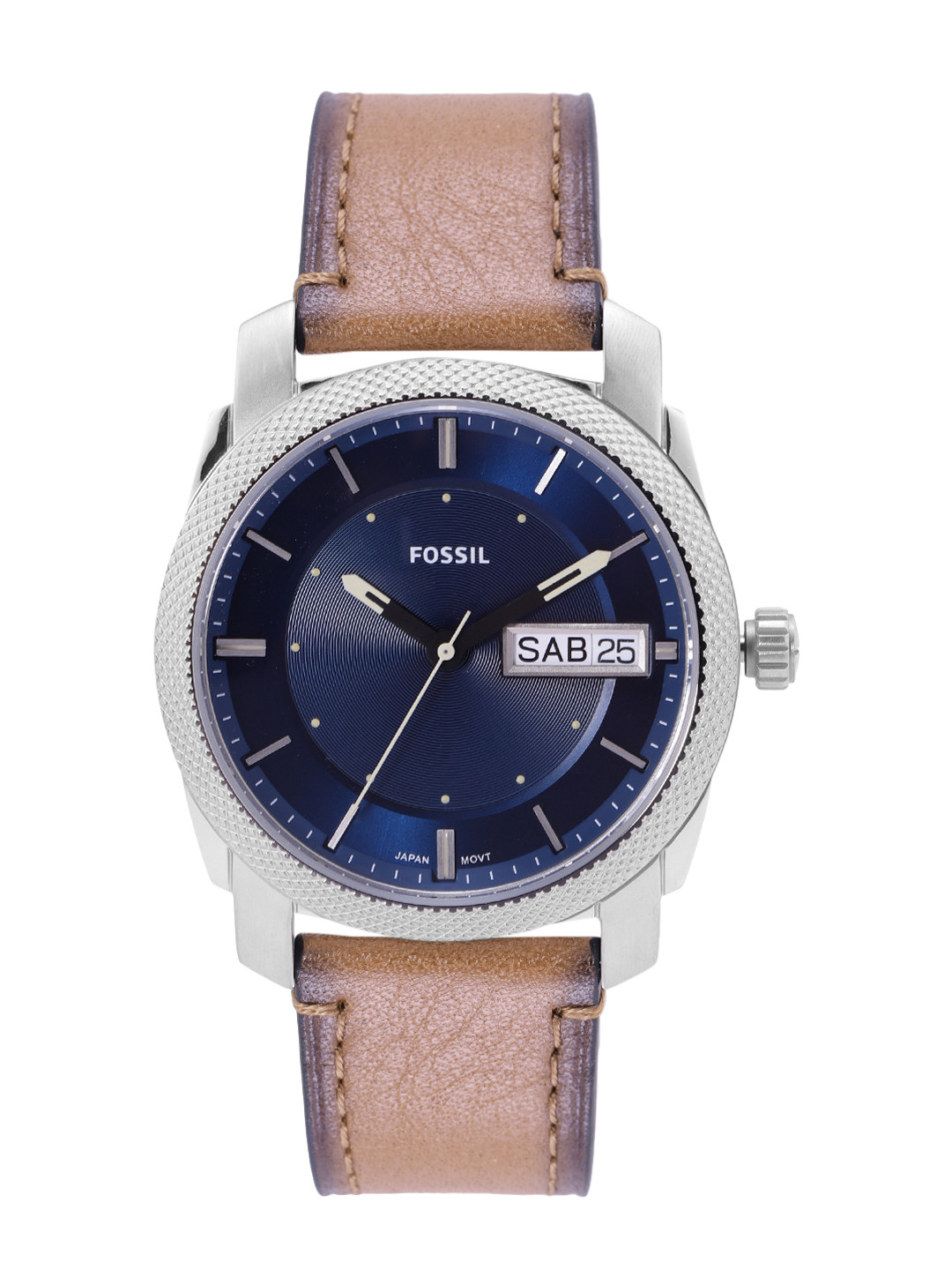 Buy Fossil Men Blue Dial & Brown Leather Straps Analogue Watch FS5920 ...