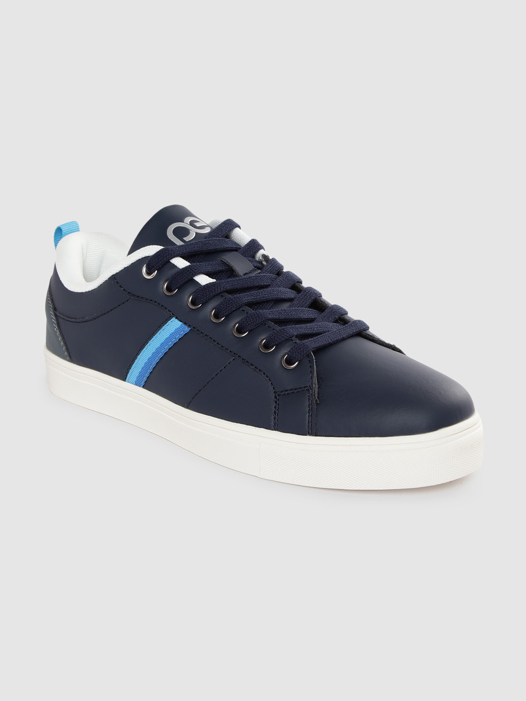 Buy Peter England Men Navy Blue Solid Sneakers - Casual Shoes for Men ...
