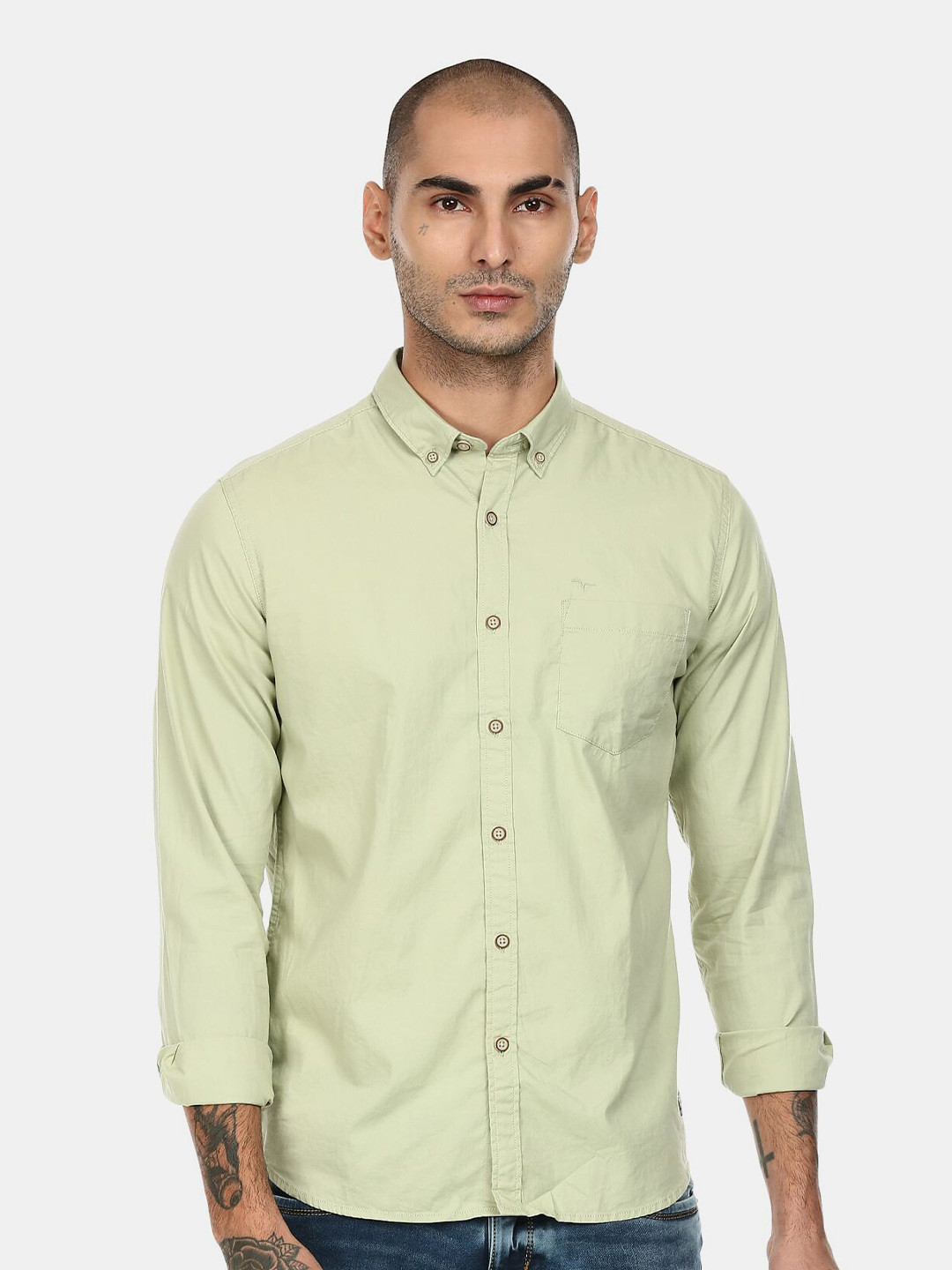 Buy Flying Machine Men Green Casual Shirt - Shirts for Men 18759544 ...