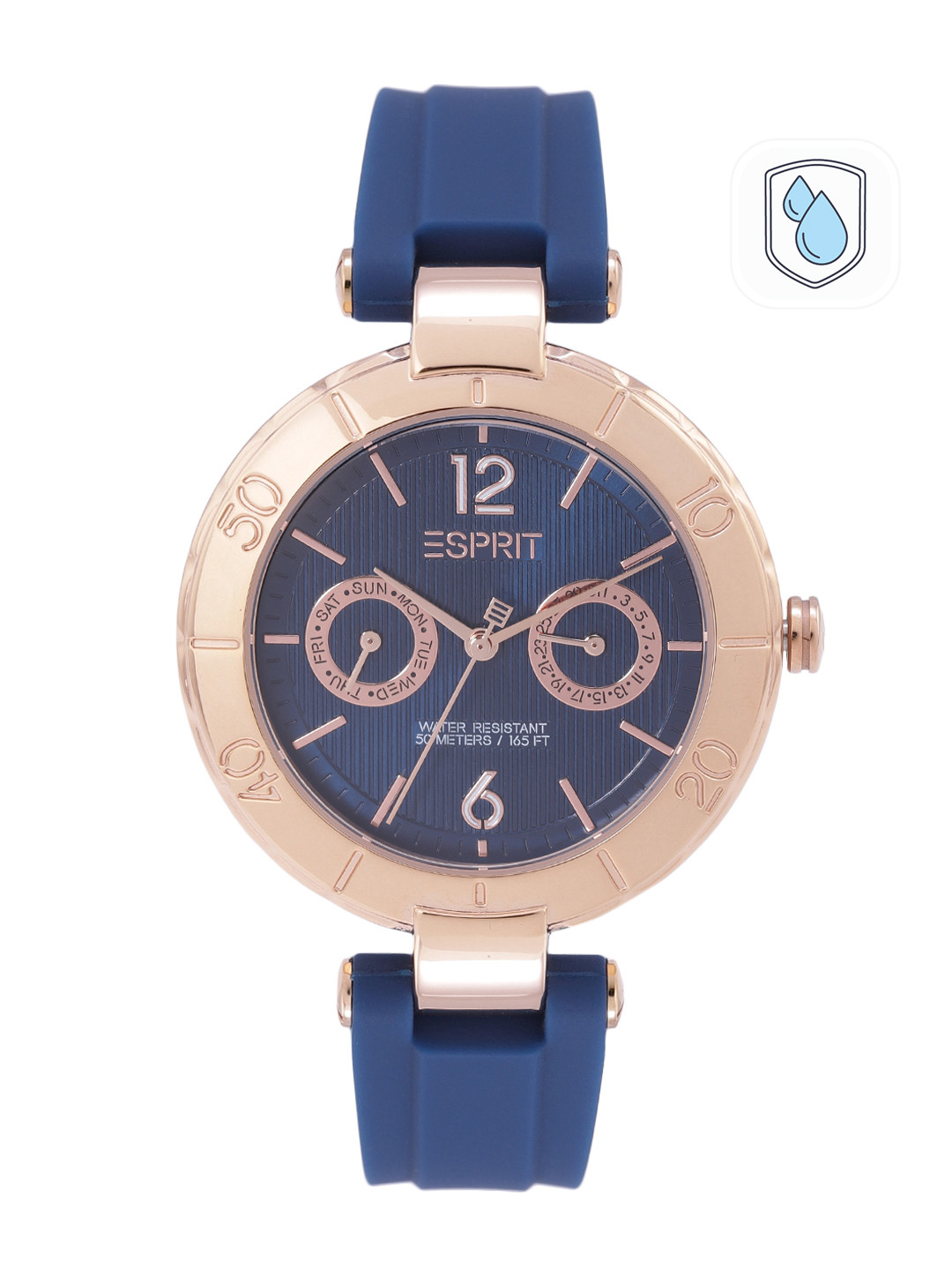Buy ESPRIT Women Blue Textured Dial & Straps Aria Multifunction ...