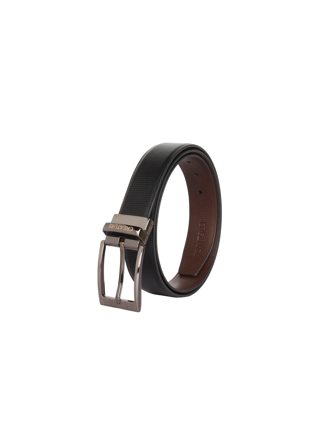 Buy Creature Men Black & Brown PU Reversible Belt - Belts for Men ...