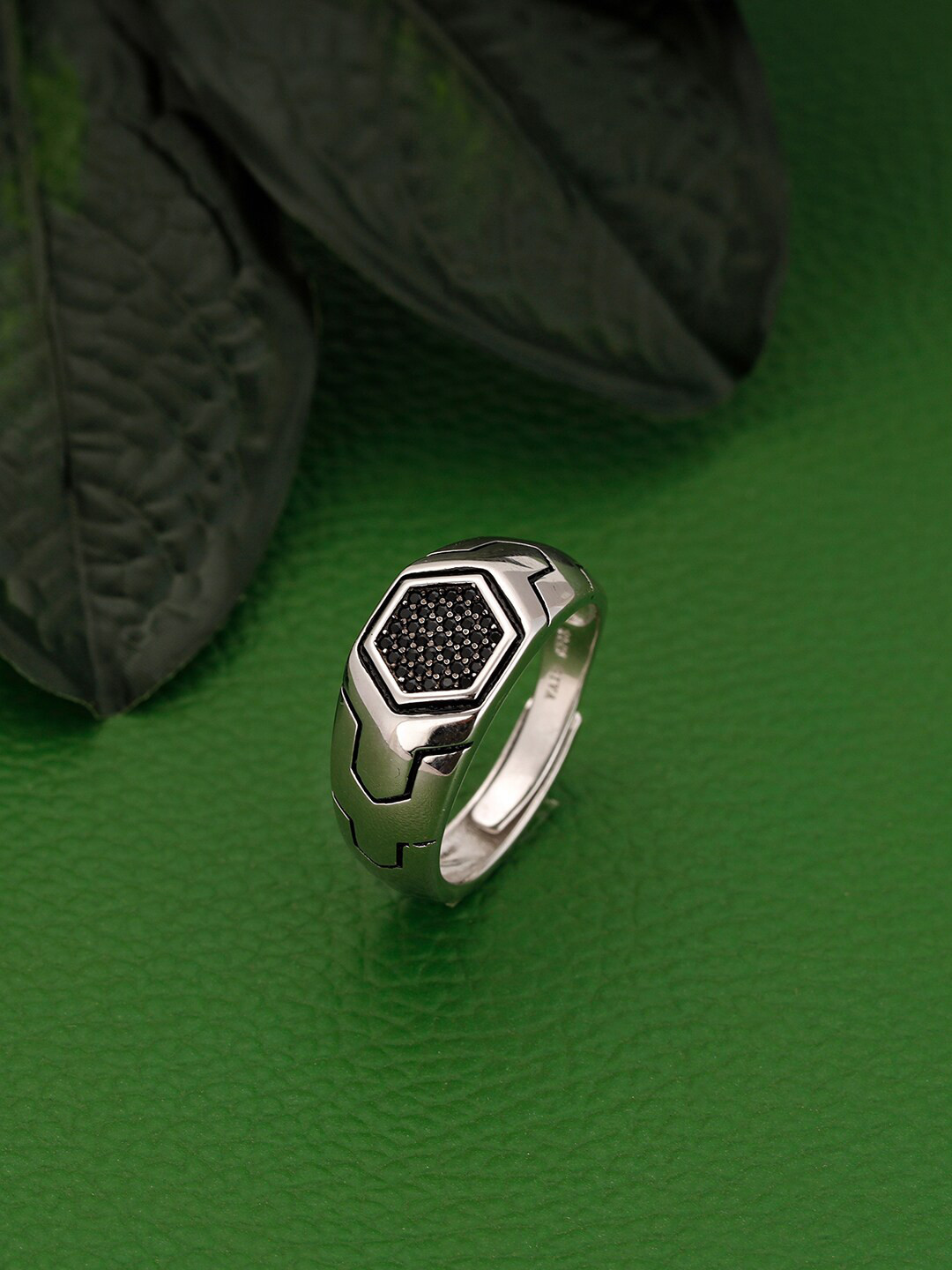 Buy GIVA Men 925 Sterling Silver Rhodium Plated Black Is King ...