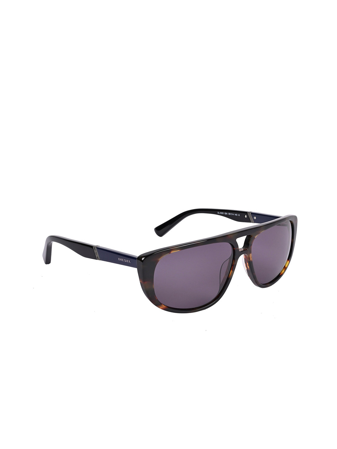 Buy DIESEL Men Purple Lens & Brown Square Sunglasses With UV Protected ...