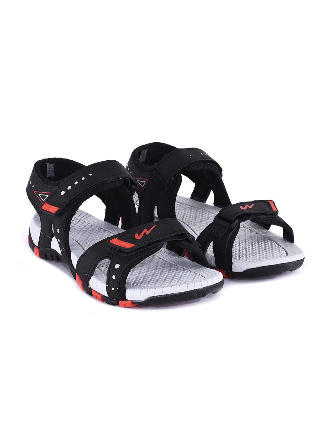 Buy Campus Men JOY Black Solid Sports Sandals - Sandals for Men ...
