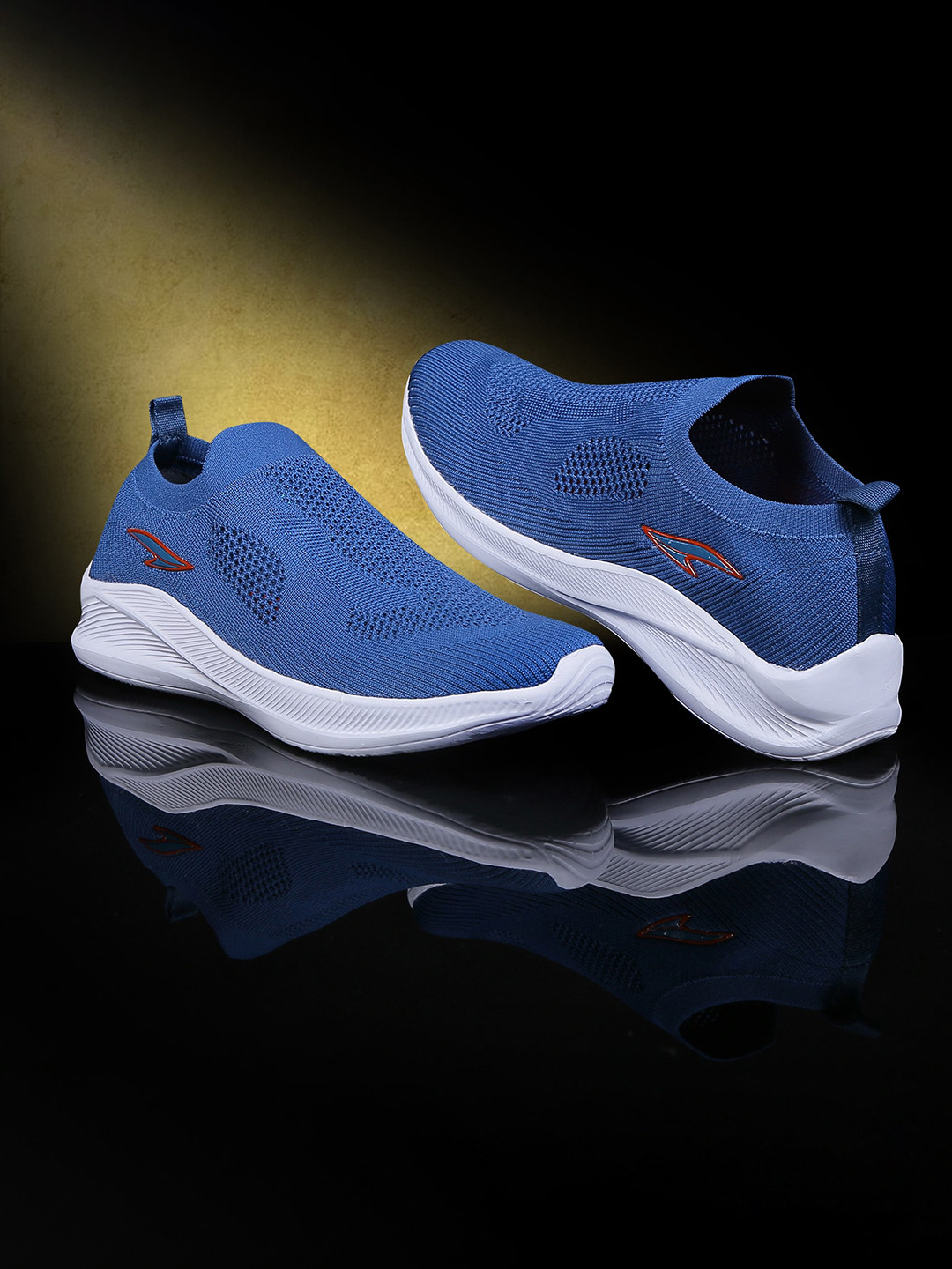 Buy ASIAN Men Turquoise Blue Woven Design Slip On Sneakers - Casual ...