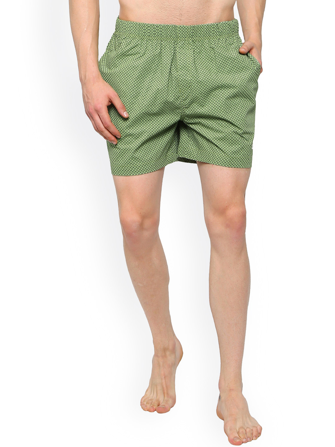 Buy Zoiro Men Green Printed Pure Cotton Boxers 1504 HG SC - Boxers for ...