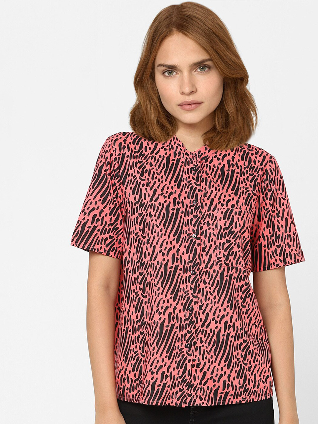 Buy Vero Moda Pink & Light Coral Print Top - Tops for Women 18786328 ...