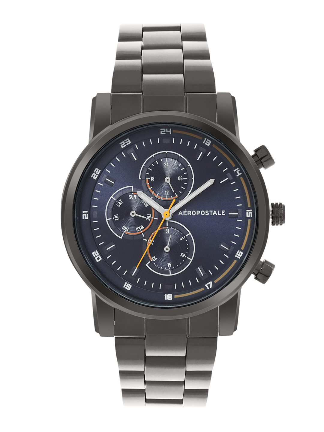 Buy Aeropostale Men Blue Dial & Silver Toned Bracelet Style Straps ...