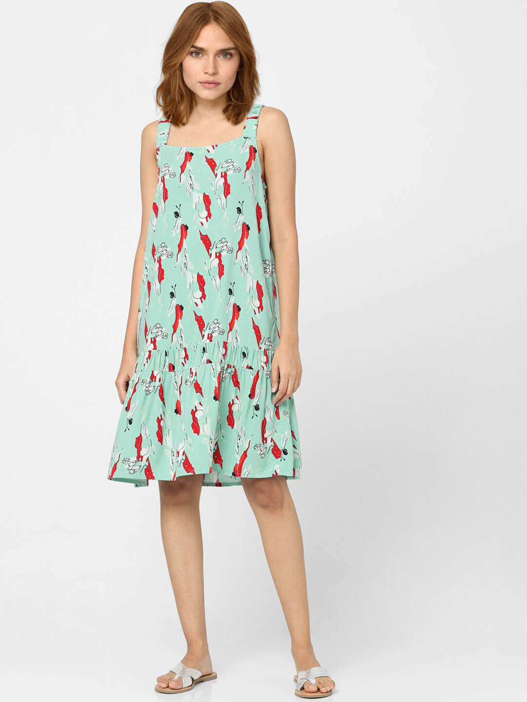 Buy Vero Moda Blue Drop Waist Dress - Dresses for Women 18786592 | Myntra