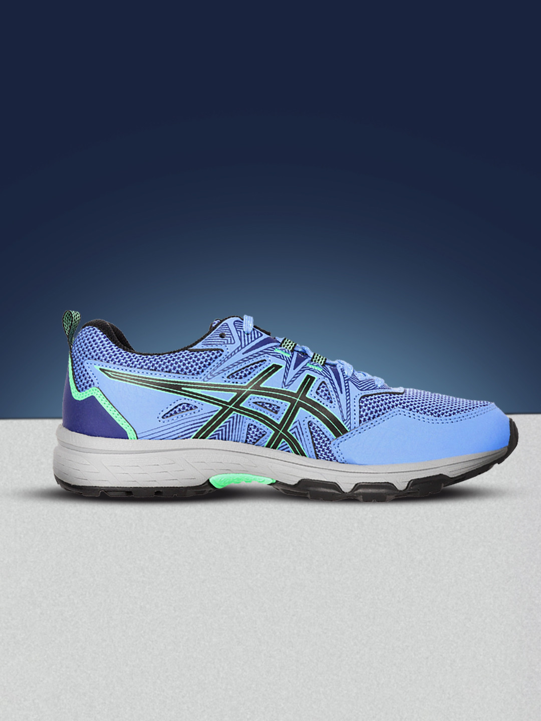 Buy ASICS Men Blue Woven Design Gel Venture Running Shoes - Sports ...