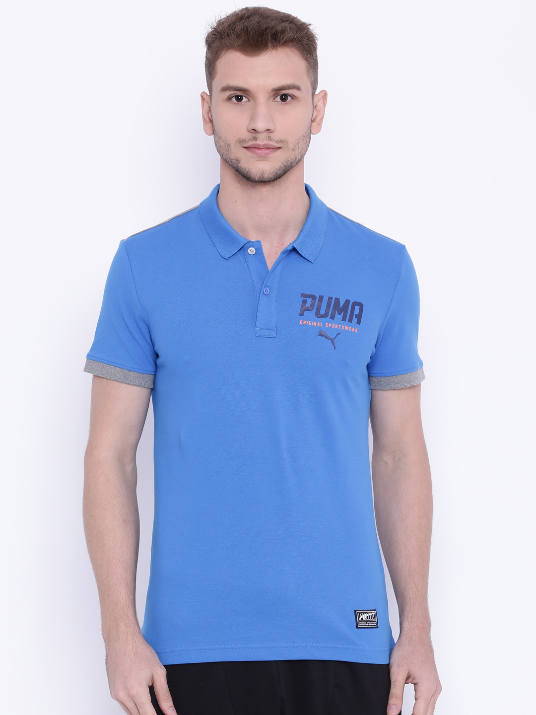 Buy Puma Men Blue Style Summer Block Slim Fit Polo T Shirt - Tshirts ...