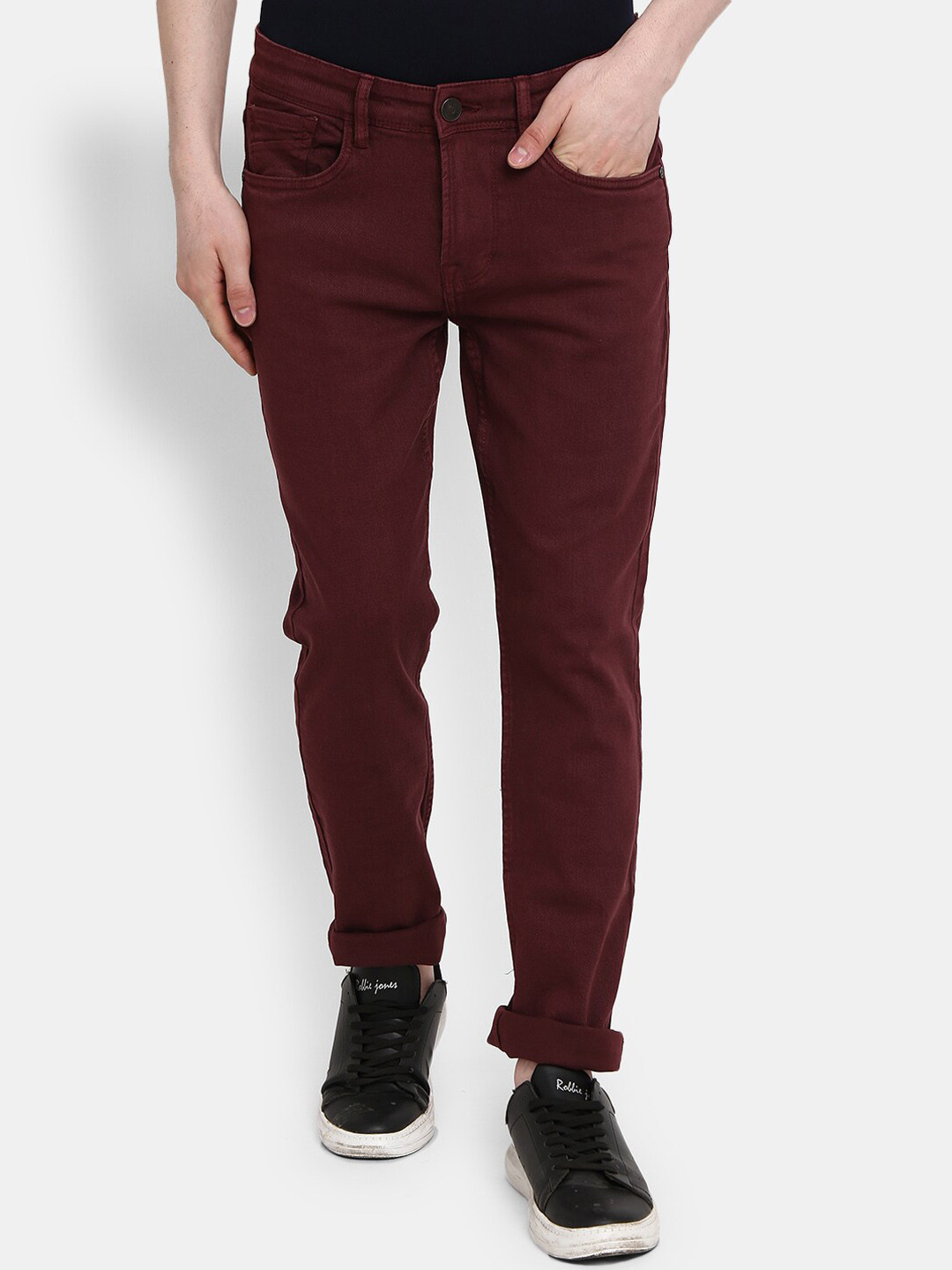 Buy V Mart Men Maroon Jeans - Jeans for Men 18790362 | Myntra