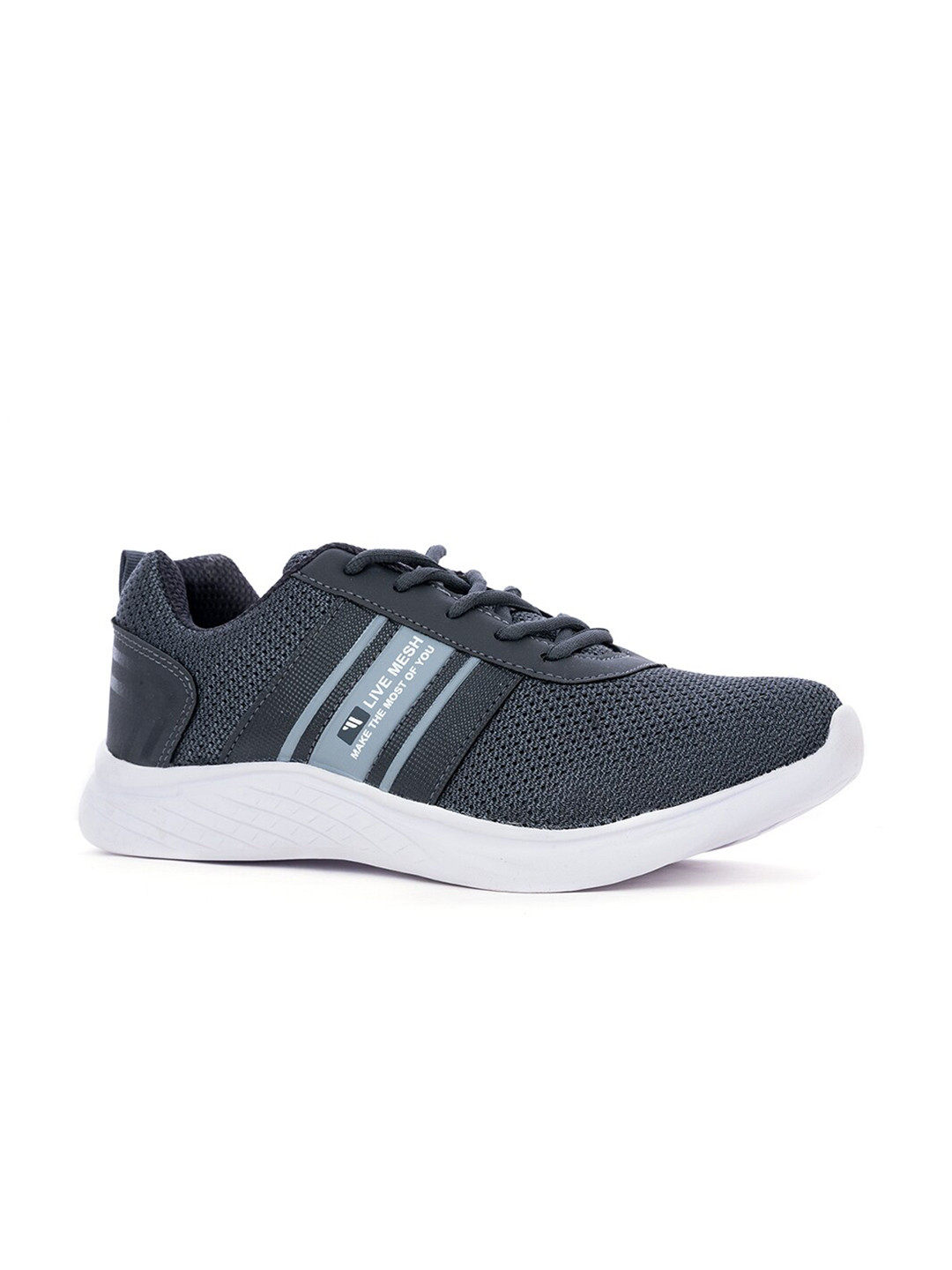Buy Khadims Men Grey Textile Walking Non Marking Shoes - Sports Shoes ...