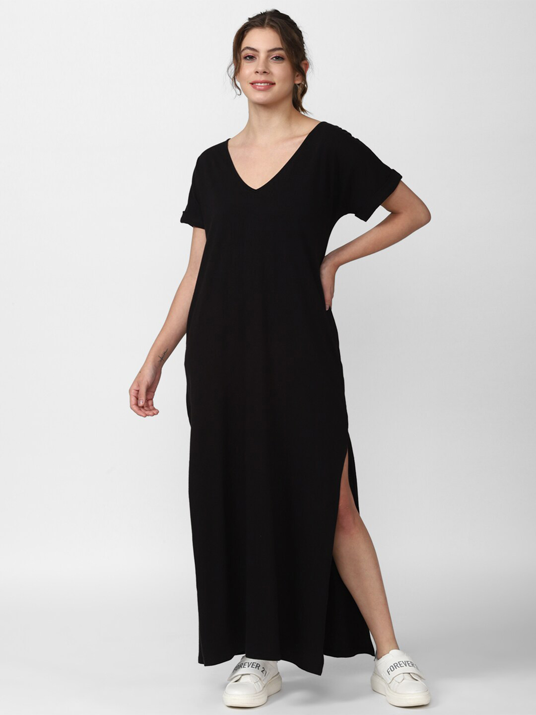 Buy FOREVER 21 Black & Xiketic Maxi Dress - Dresses for Women 18791542 ...