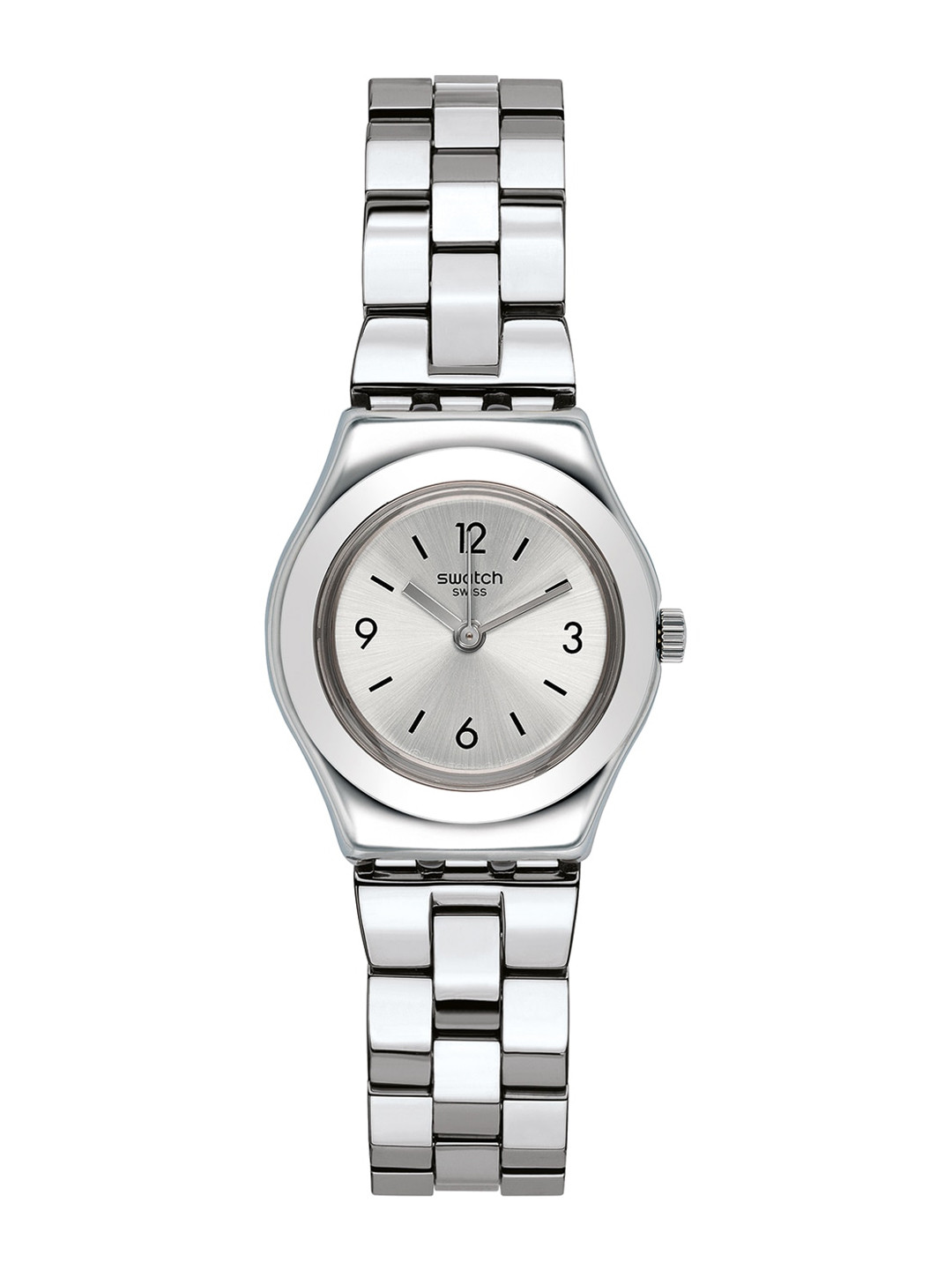 Buy Swatch Unisex Embellished Dial & Stainless Steel Bracelet Style ...