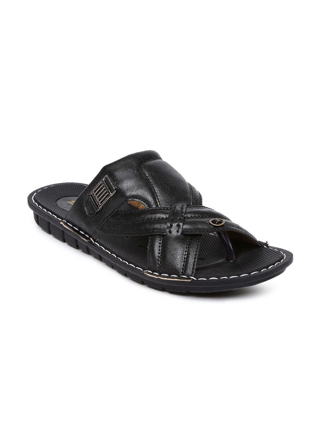 Buy Bata Men Black Sandals - Sandals for Men 1879543 | Myntra