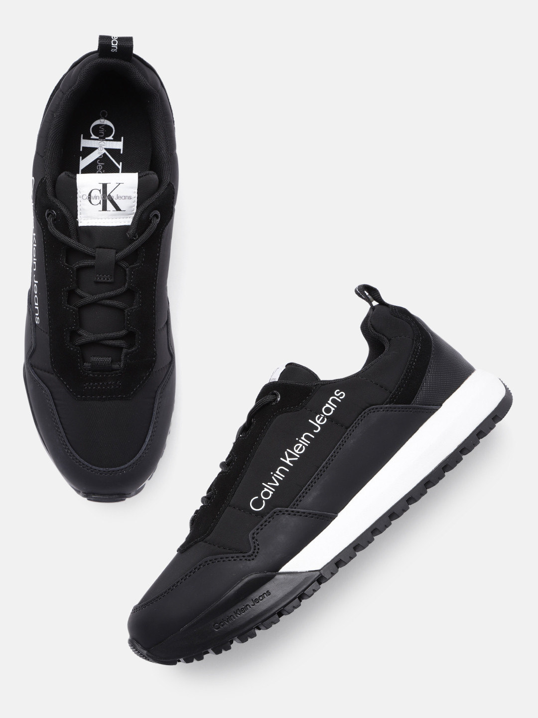 Buy Calvin Klein Men Black Solid Sneakers - Casual Shoes for Men ...