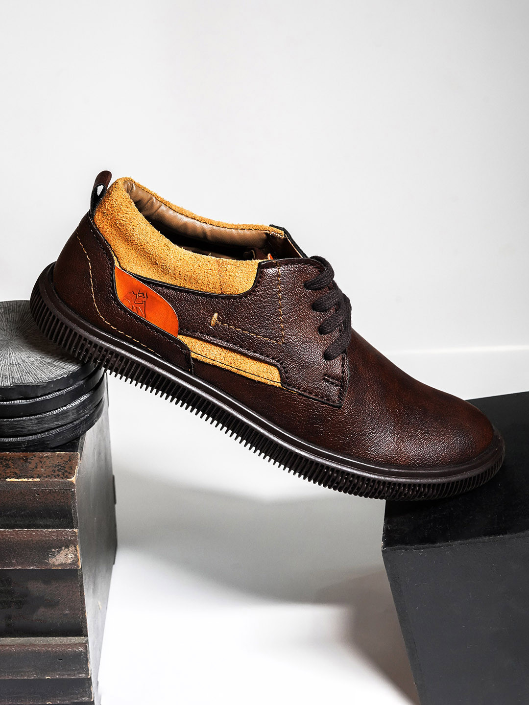 Buy Buckaroo Men Brown Jaripeo Vegan Leather Derby Shoes - Casual Shoes ...