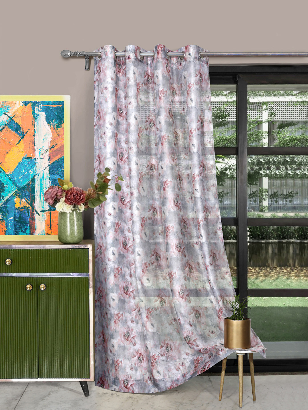 Buy ROSARA HOME Unisex Multi Curtains And Sheers - Curtains And Sheers ...