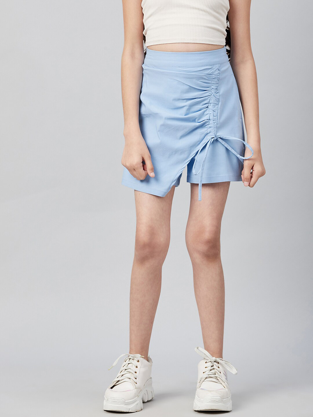 Buy Athena Girl Girls Blue High Rise Outdoor Sports Shorts - Shorts for ...