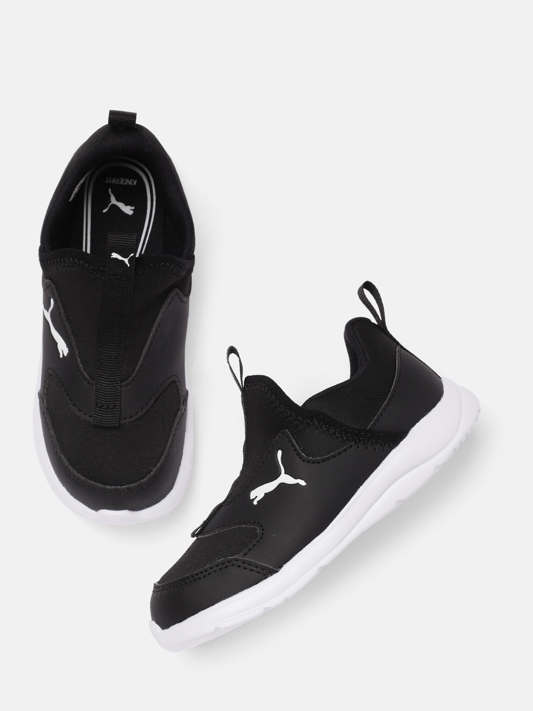 Buy Puma Kids Black Fun Racer Slip On Sneakers - Casual Shoes for ...