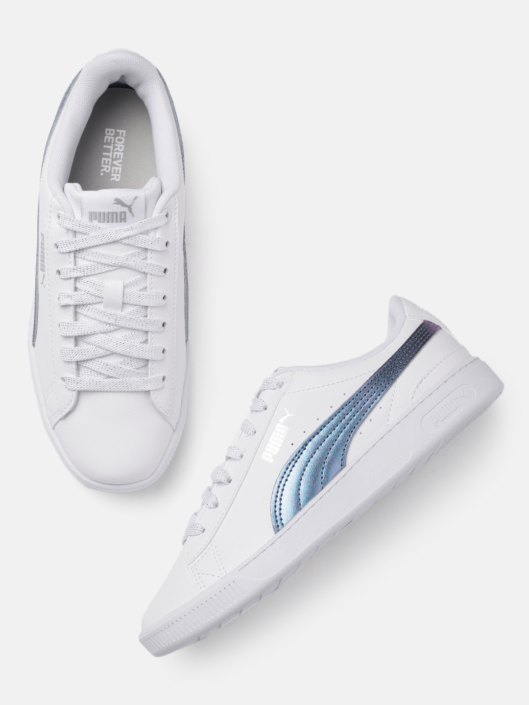 Buy Puma Girls White Vikky3 Bioluminescence AC Sneakers - Casual Shoes ...