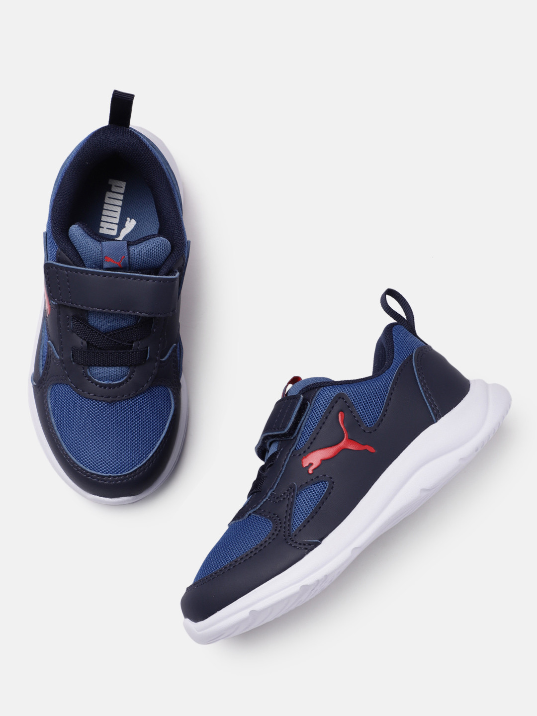 Buy Puma Unisex Kids Blue Fun Racer Running Shoes - Sports Shoes for ...