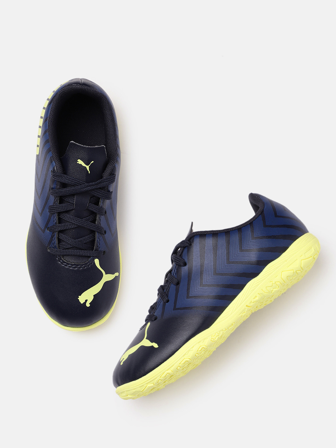 Buy Puma Unisex Kids Navy Blue TACTO TT Youth Indoor Trainers Non ...