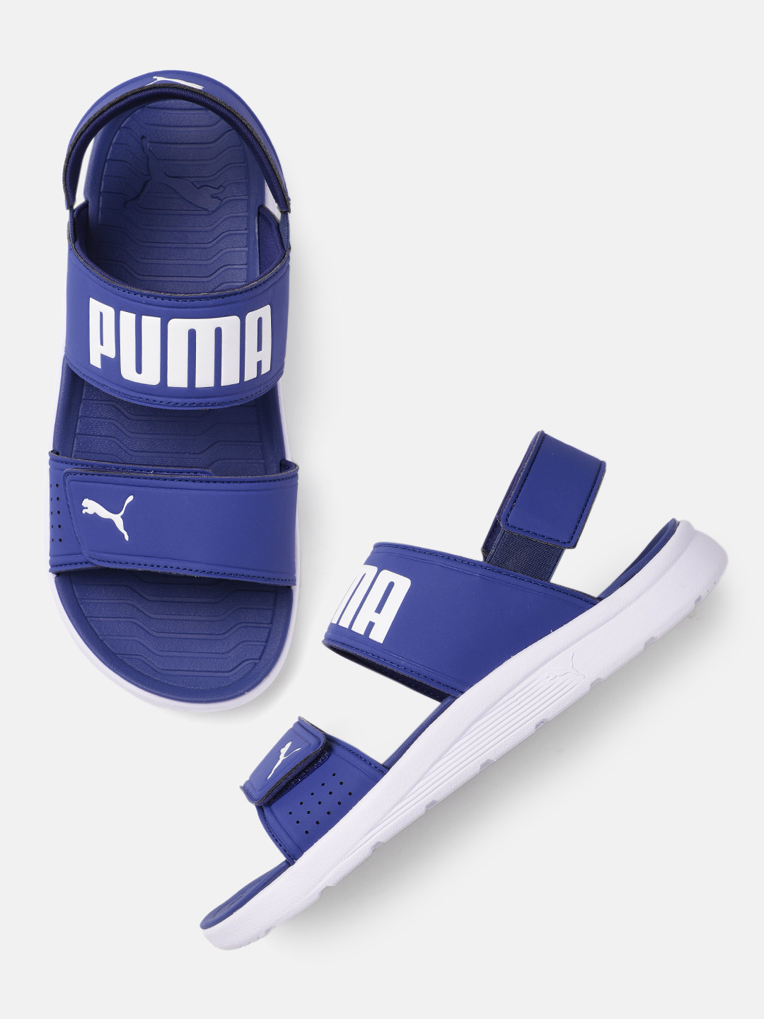 Buy PUMA Unisex Blue Solid Sports Sandals - Sports Sandals for Unisex ...