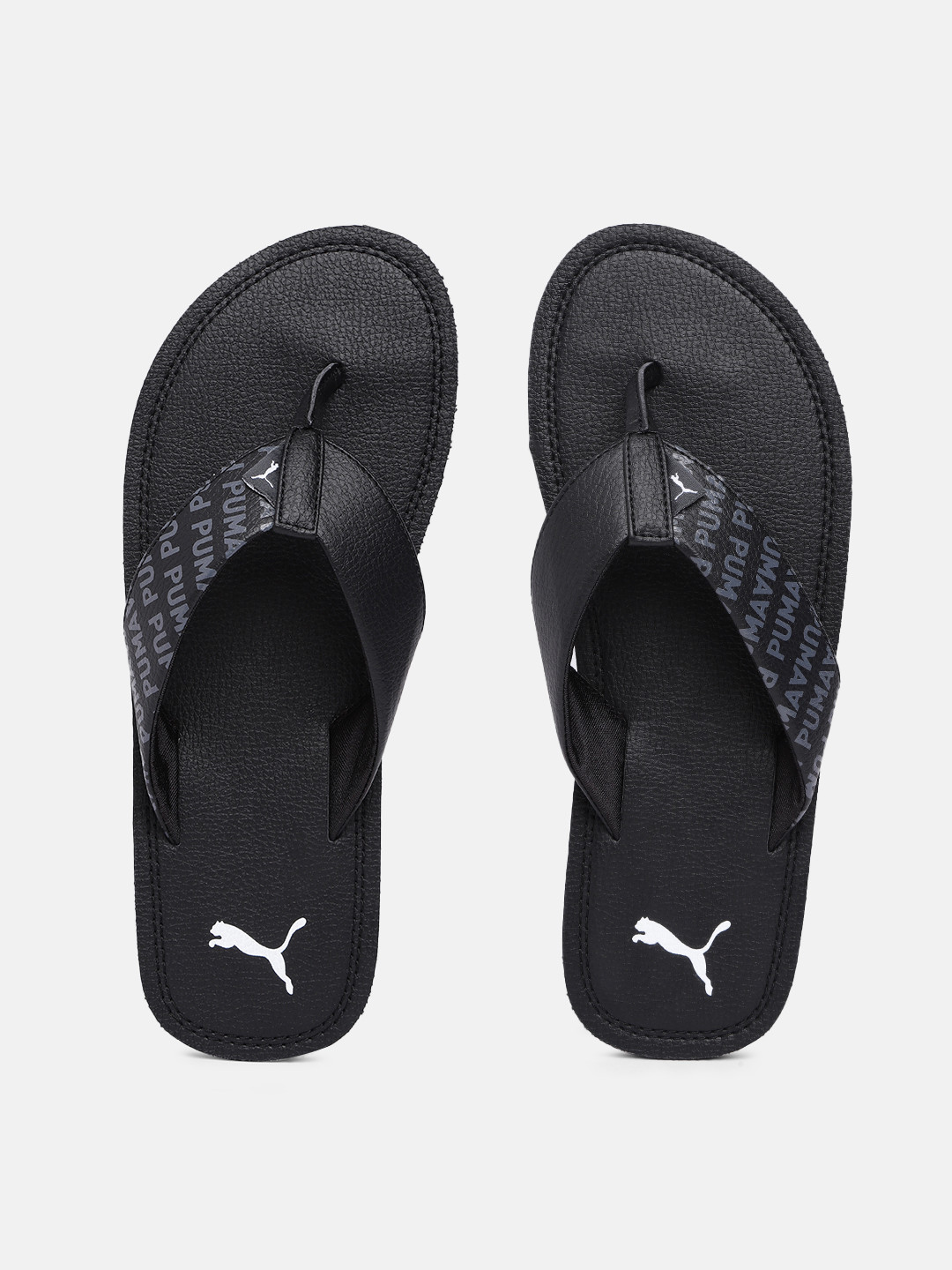 Buy Puma Men Black Printed Thong Flip Flops - Flip Flops for Men ...
