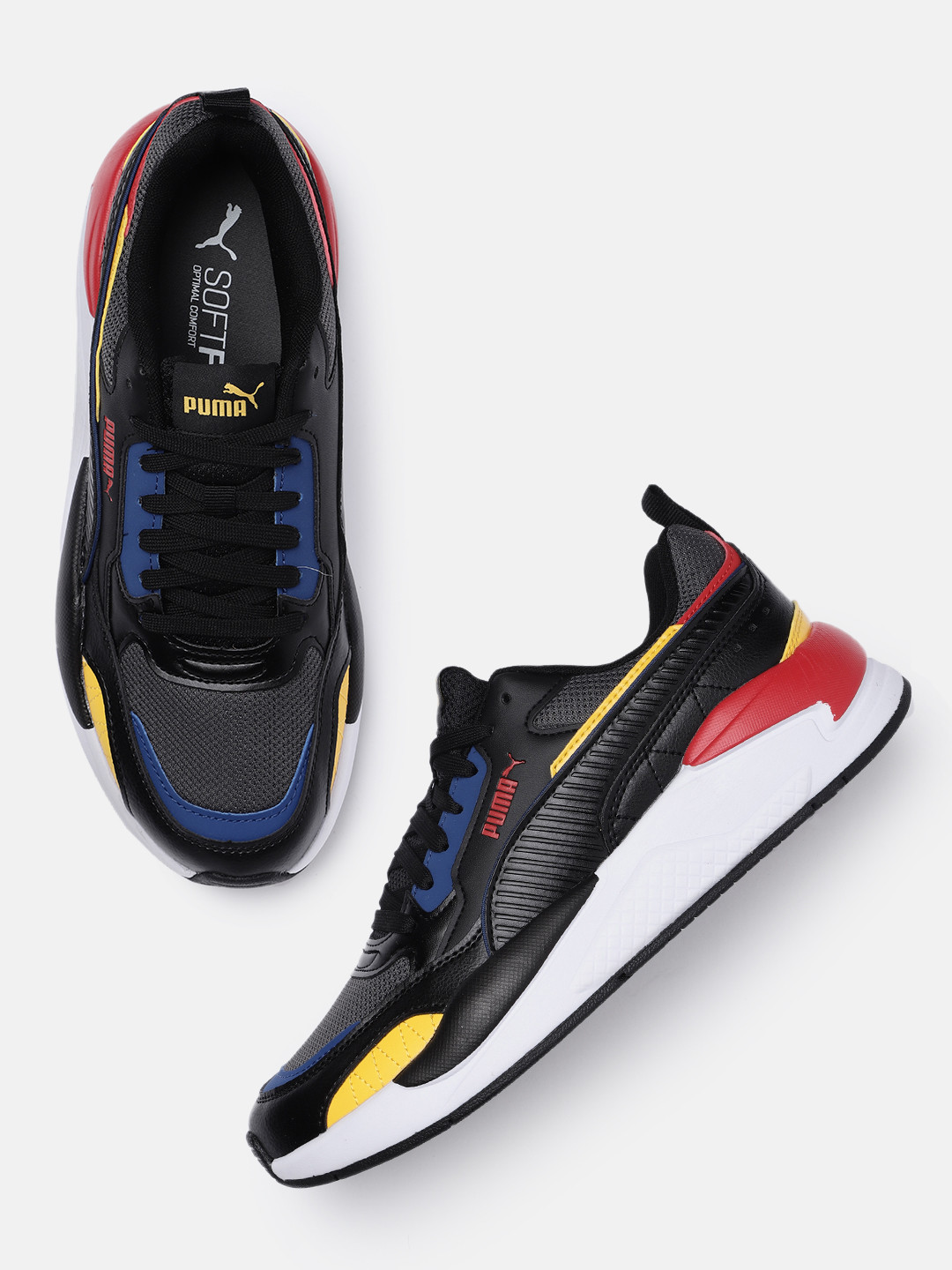 Buy Puma Unisex Black & Blue X Ray 2 Square IMEVA SoftFoam Sneakers ...