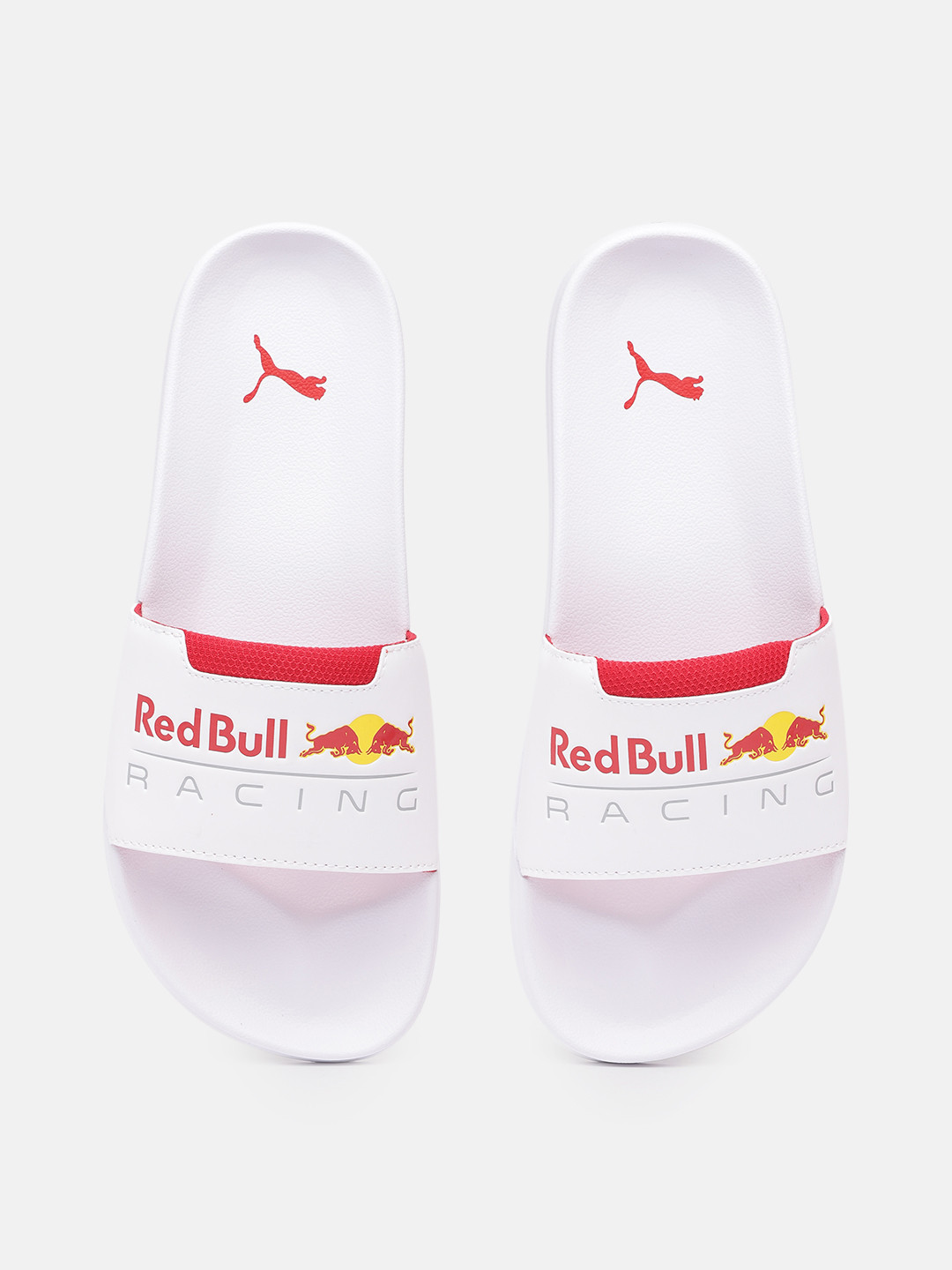 Buy Puma Unisex White & Red Printed Red Bull Racing Leadcat 2.0 Sliders ...