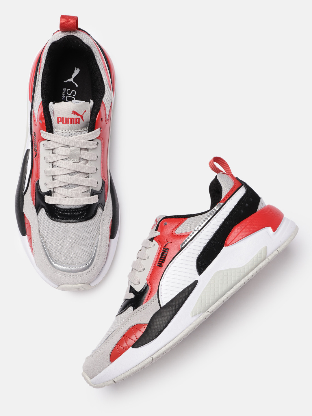 Buy Puma Unisex Grey X Ray 2 Square SD Colourblocked Sneakers - Casual ...